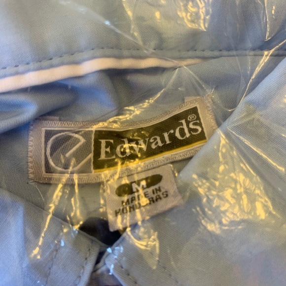 Edwards | Shirts | Edwards Lightweight Poplin Long Sleeve Shirt Sz M ...